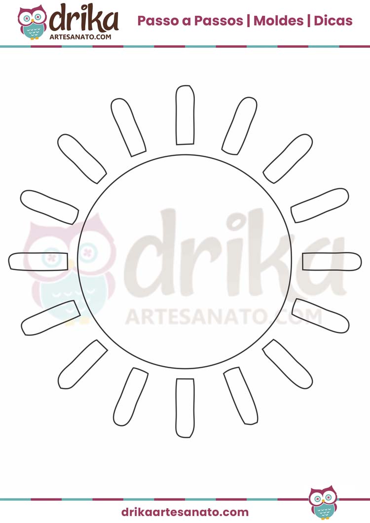 Molde de Sol para imprimir - Artesanato Passo a Passo! - trussmate.com