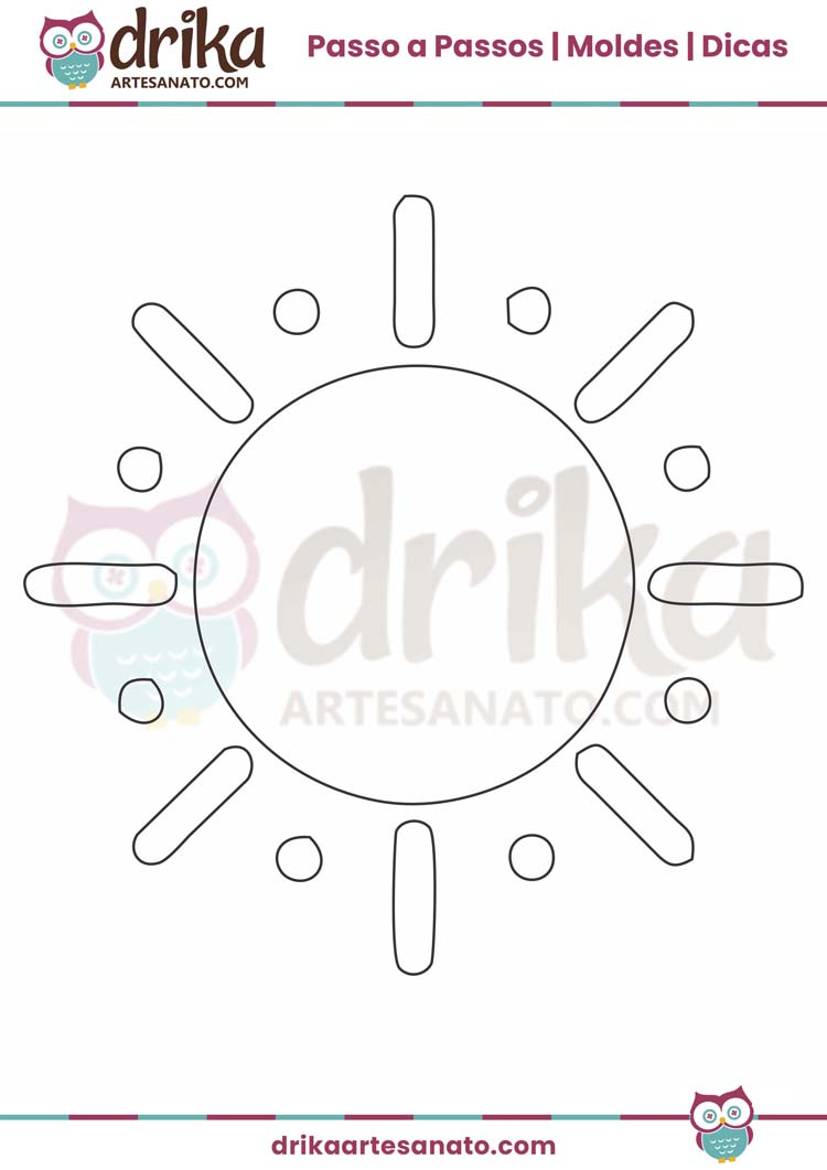 Molde de Sol para imprimir - Artesanato Passo a Passo! - trussmate.com
