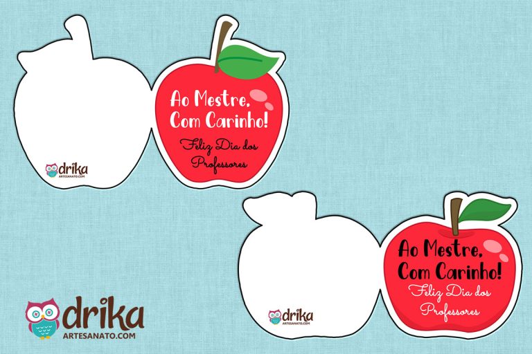 Tag e Cartão de Feliz Dia dos Professores para Imprimir
