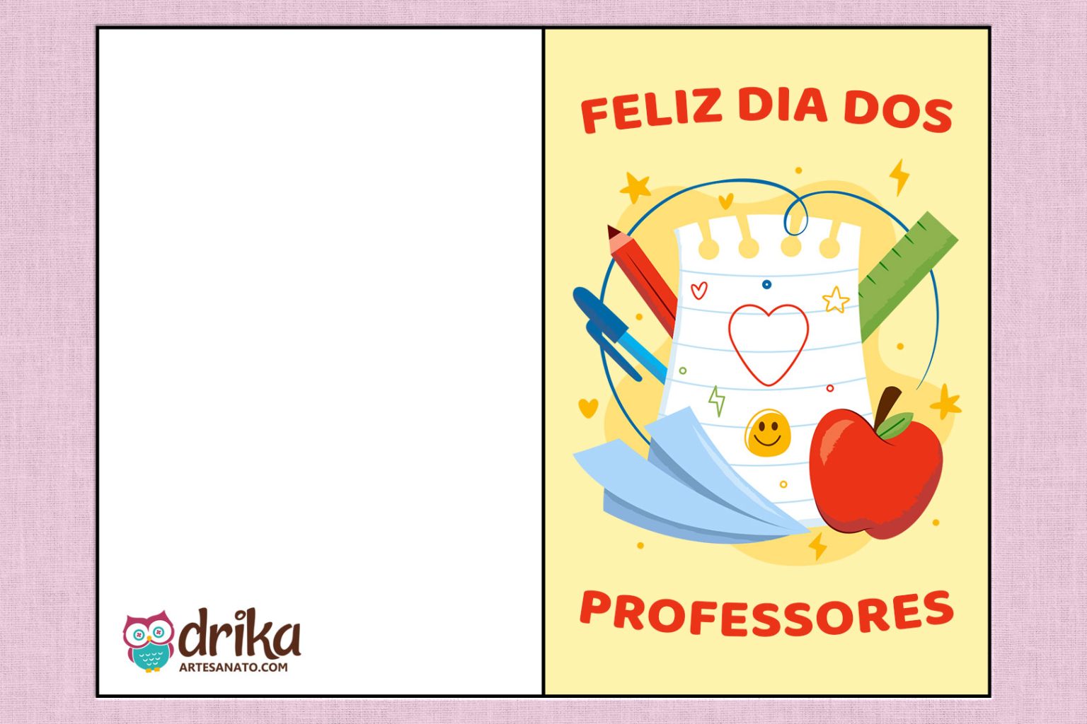 Tag e Cartão de Feliz Dia dos Professores para Imprimir