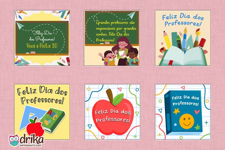 Tag e Cartão de Feliz Dia dos Professores para Imprimir