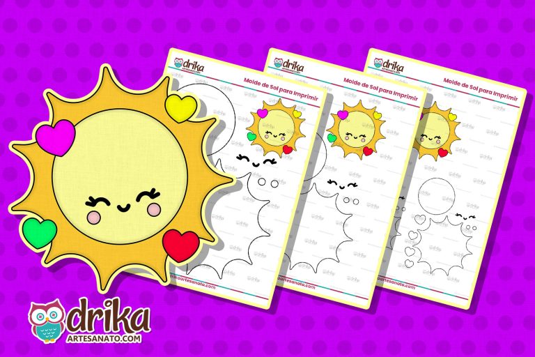 Moldes de Sol e Lua: 60 Modelos Variados Para Baixar!