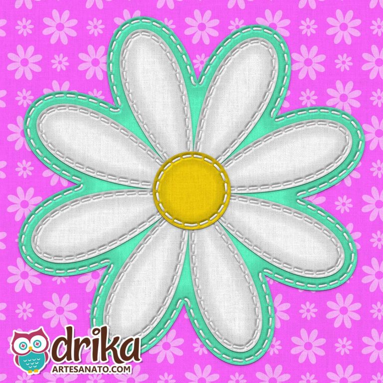 Molde de Flor Margarida para Imprimir em Tamanho Real Grátis