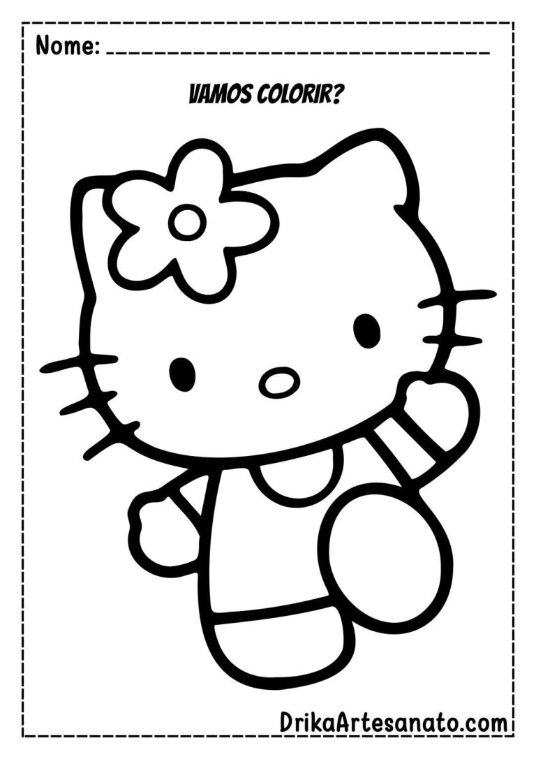 16 Desenhos da Hello Kitty para Colorir: Baixe e Imprima Grátis
