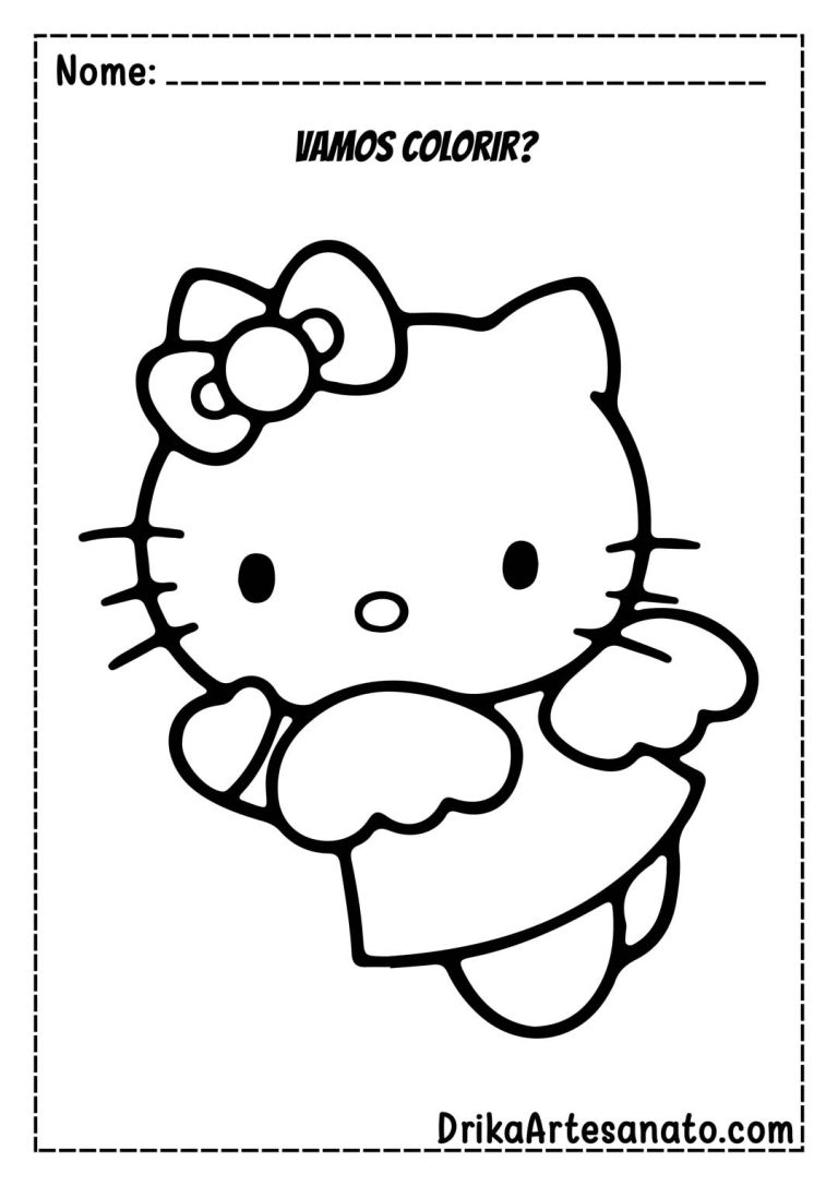 16 Desenhos da Hello Kitty para Colorir: Baixe e Imprima Grátis