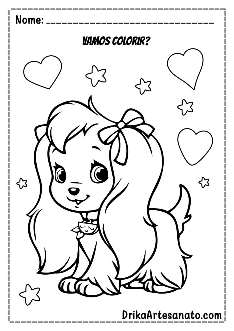 25 Desenhos de Cachorros para Colorir e Imprimir: Baixe Grátis!