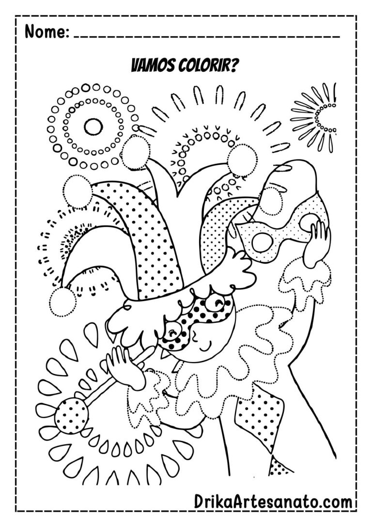 51 Desenhos de Carnaval para Colorir e Imprimir: Baixe Grátis!