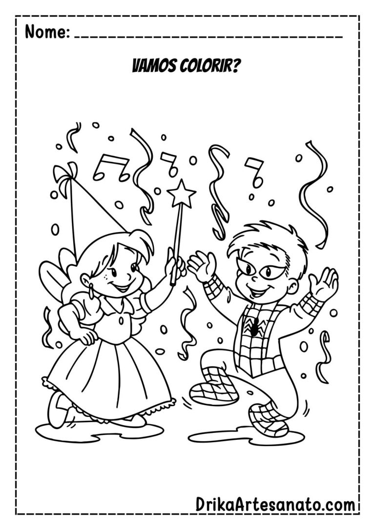 51 Desenhos de Carnaval para Colorir e Imprimir: Baixe Grátis!