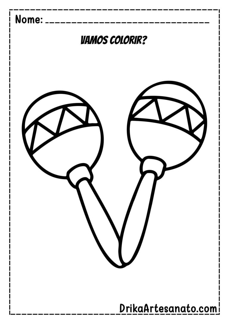 Chocalho Colorir Tudodesenhos Imprimir Sketch Coloring Page