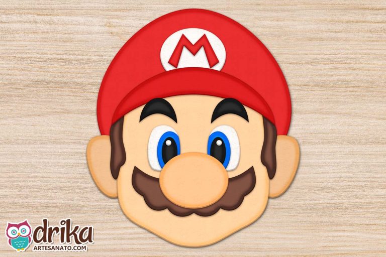 Molde do Super Mario para Imprimir Grátis em Tamanho Real