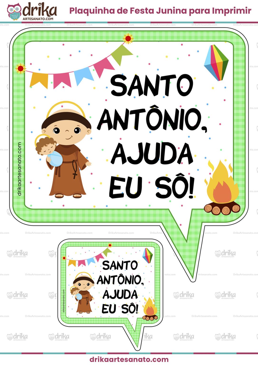 10 Plaquinhas de Festa Junina para Imprimir Grátis em PDF