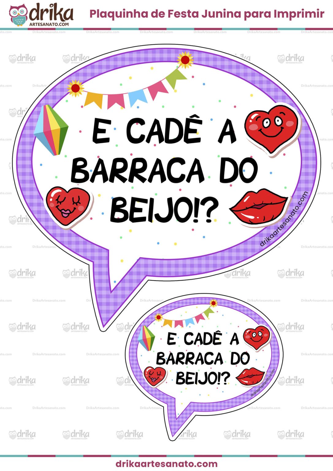 10 Plaquinhas de Festa Junina para Imprimir Grátis em PDF