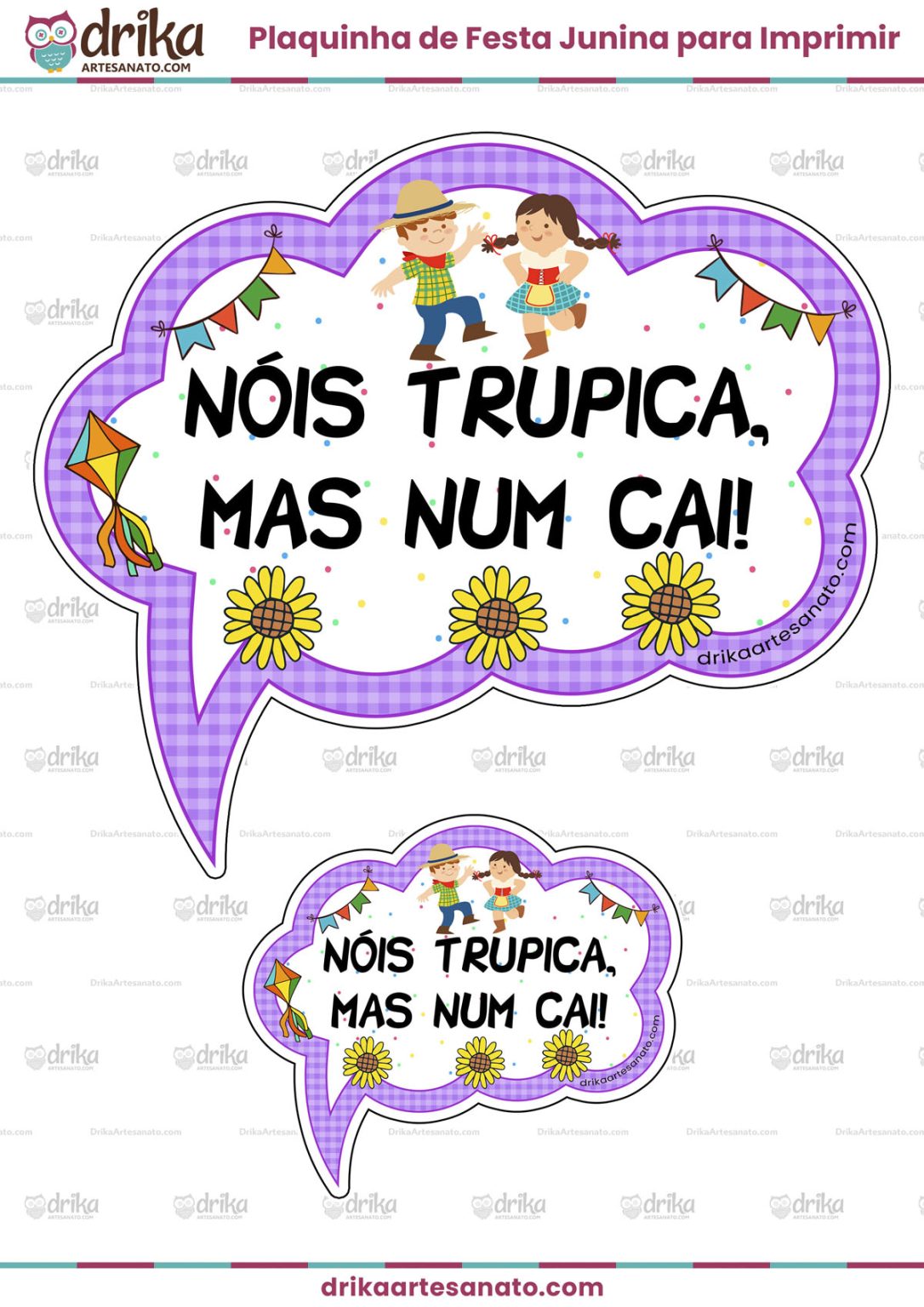 10 Plaquinhas de Festa Junina para Imprimir Grátis em PDF