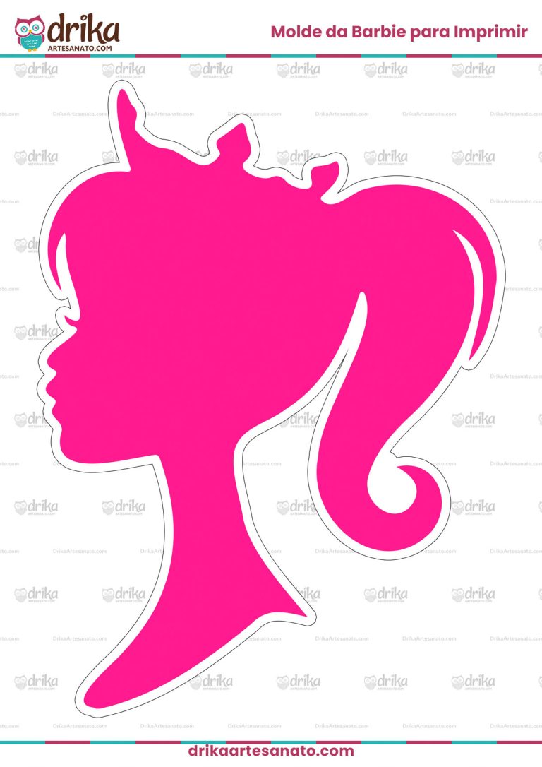 Molde da Barbie para Imprimir Grátis em PDF