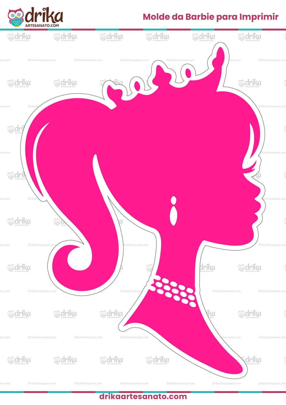 Molde da Barbie para Imprimir Grátis em PDF
