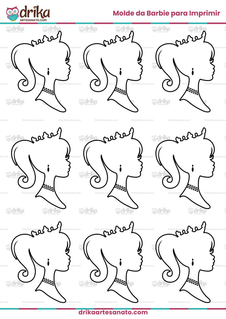 Molde da Barbie para Imprimir Grátis em PDF