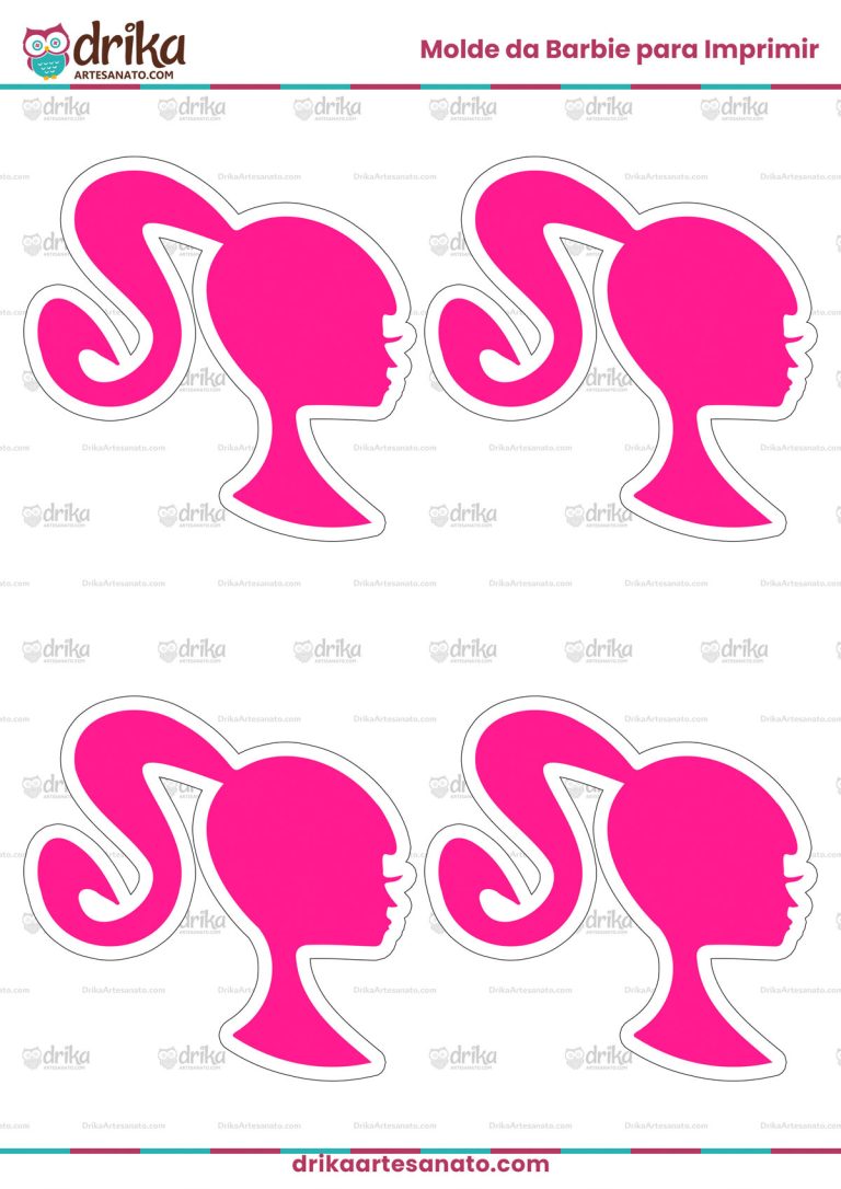 Molde da Barbie para Imprimir Grátis em PDF