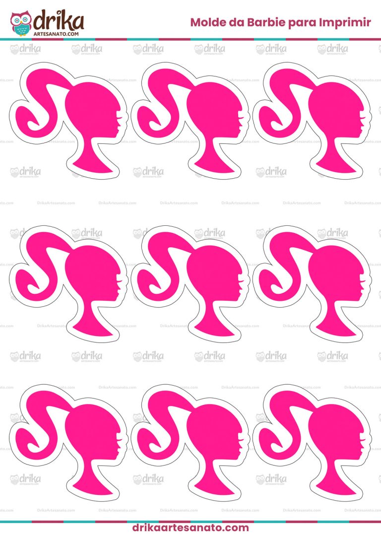 Molde da Barbie para Imprimir Grátis em PDF