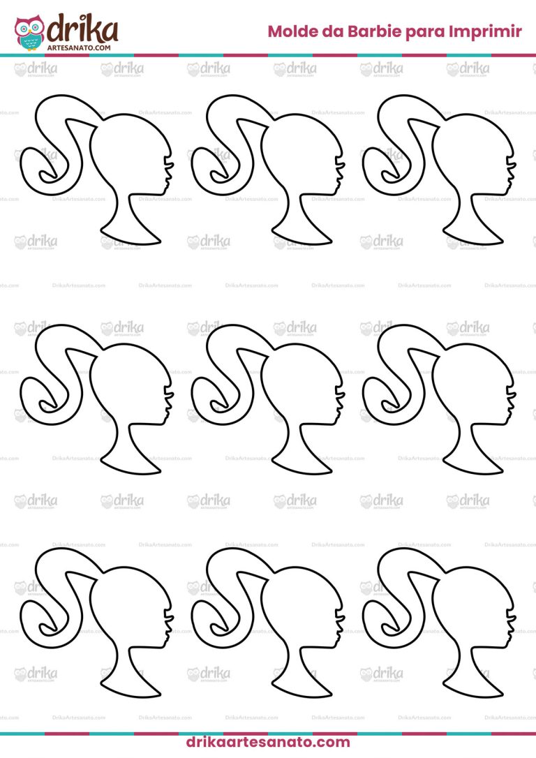 Molde da Barbie para Imprimir Grátis em PDF