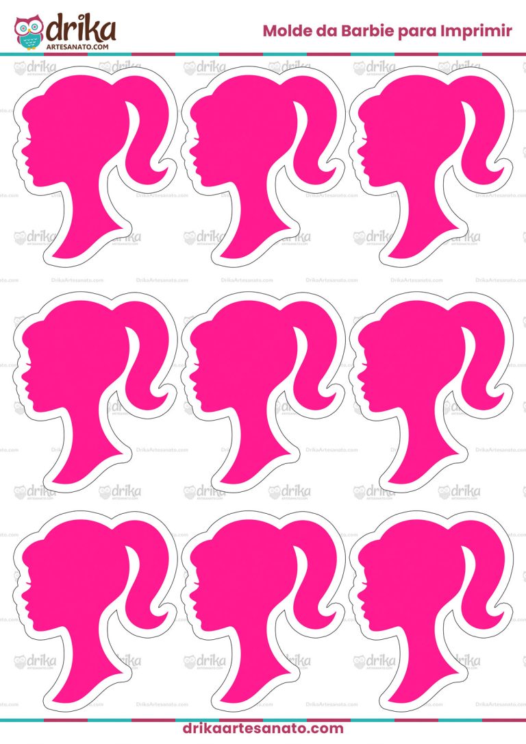 Molde da Barbie para Imprimir Grátis em PDF