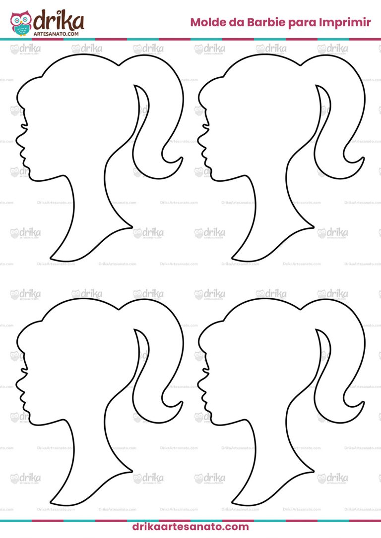 Molde da Barbie para Imprimir Grátis em PDF