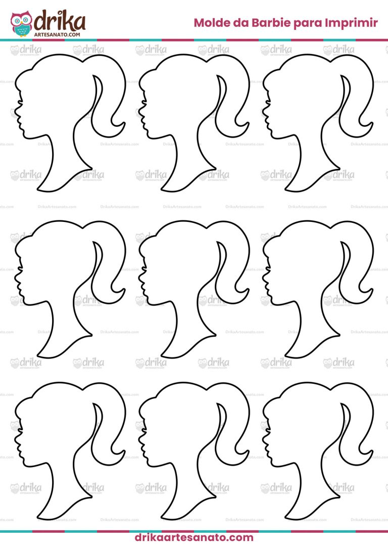 Molde da Barbie para Imprimir Grátis em PDF