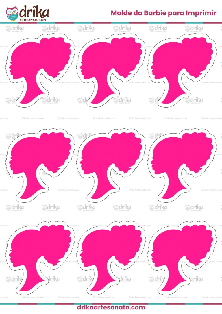 Molde da Barbie para Imprimir Grátis em PDF