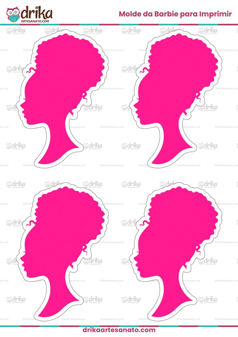 Molde da Barbie para Imprimir Grátis em PDF
