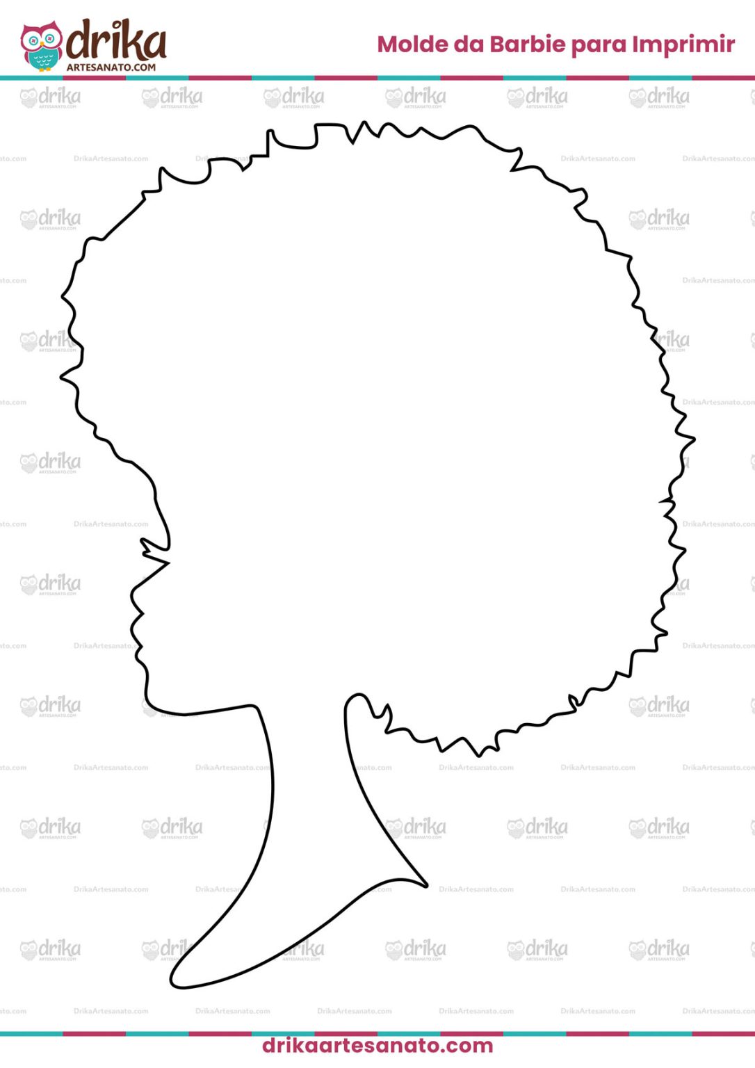 Molde da Barbie para Imprimir Grátis em PDF