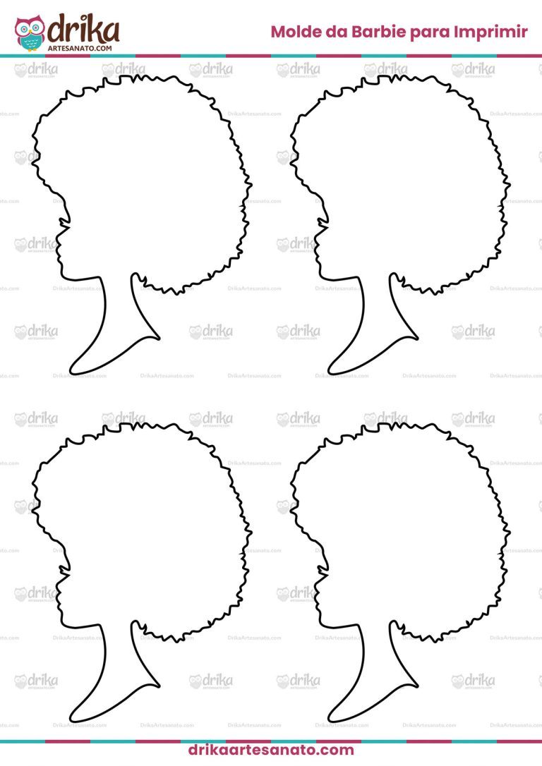 Molde da Barbie para Imprimir Grátis em PDF