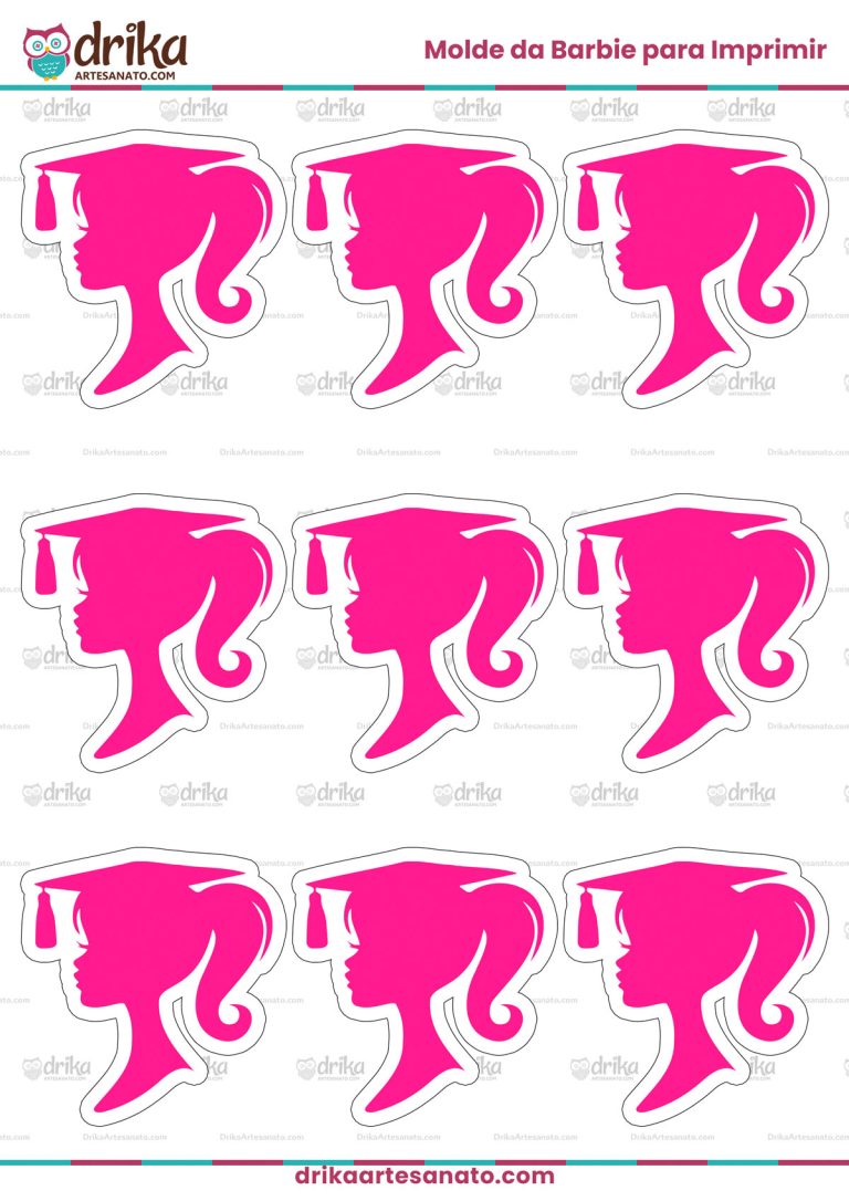 Molde da Barbie para Imprimir Grátis em PDF