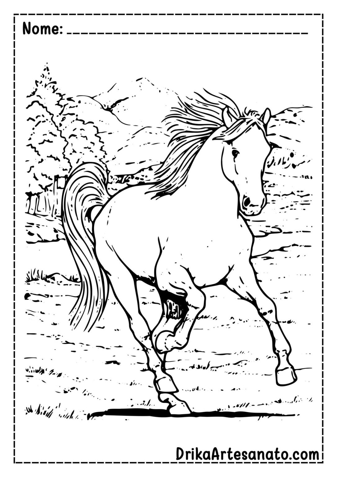 50 Desenhos de Cavalos para Colorir Grátis em PDF: Baixe Agora!