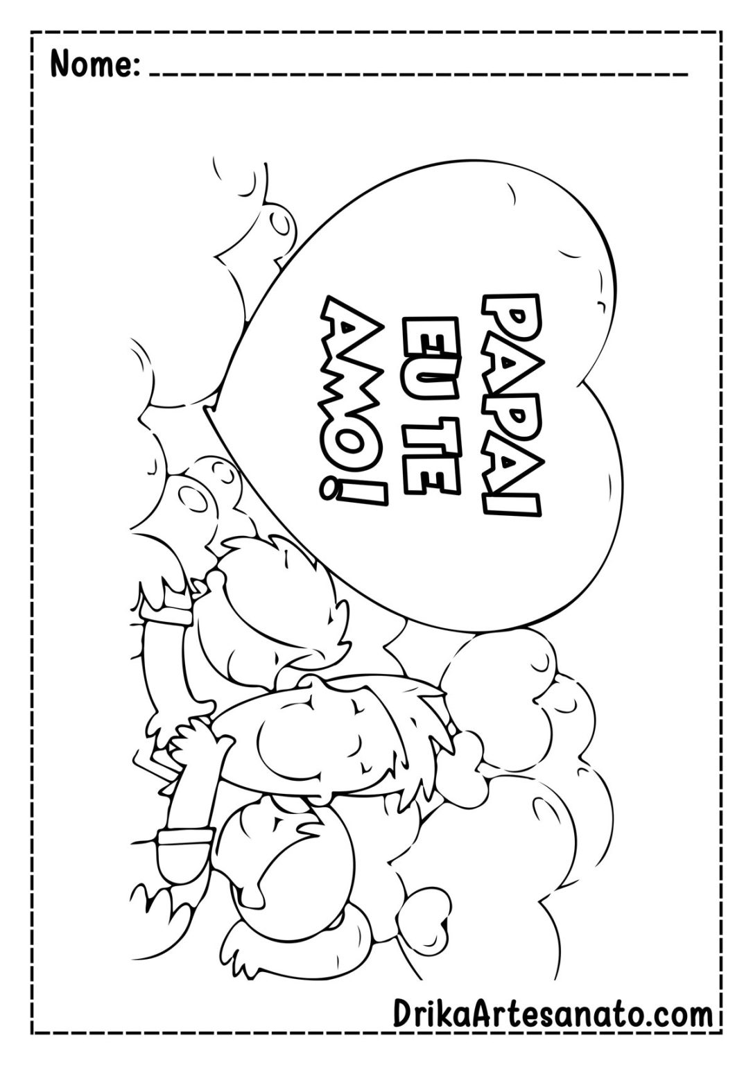 Desenhos de Dia dos Pais para Colorir Grátis em PDF