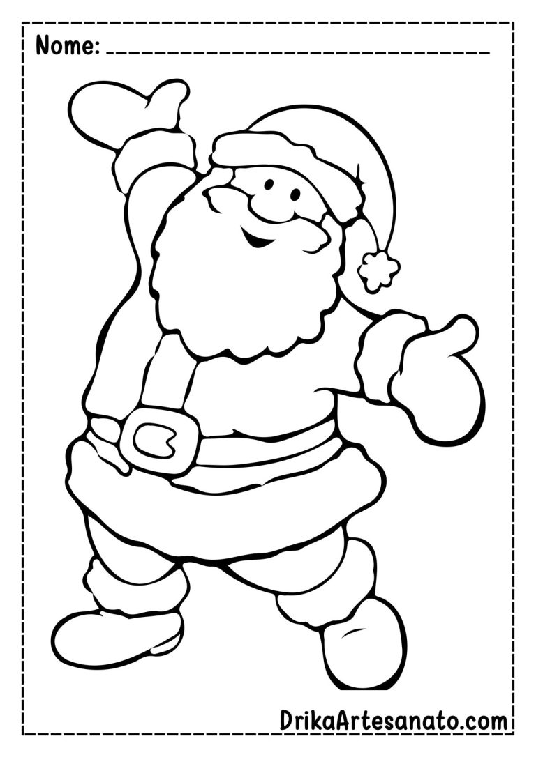 50 Desenhos de Papai Noel para Colorir Grátis em PDF