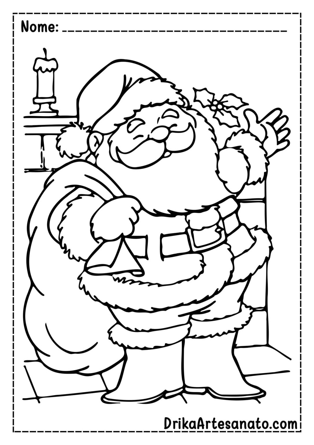 50 Desenhos de Papai Noel para Colorir Grátis em PDF