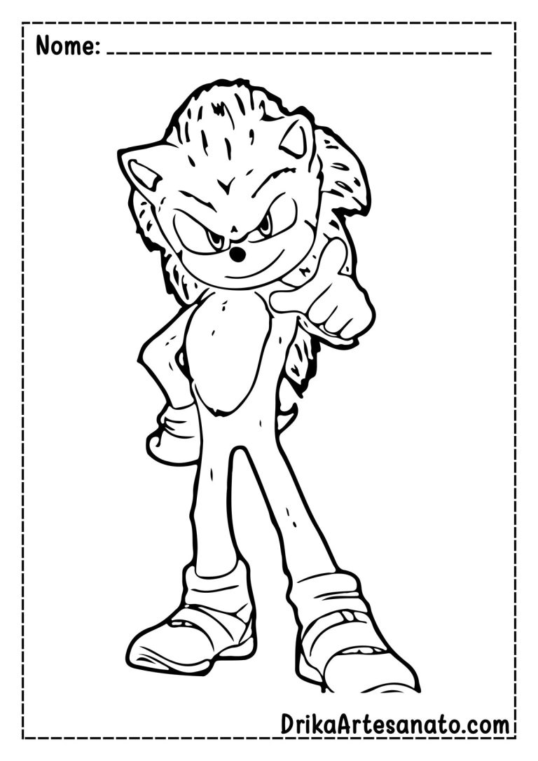 50 Desenhos do Sonic para Colorir Grátis em PDF: Baixe Agora!
