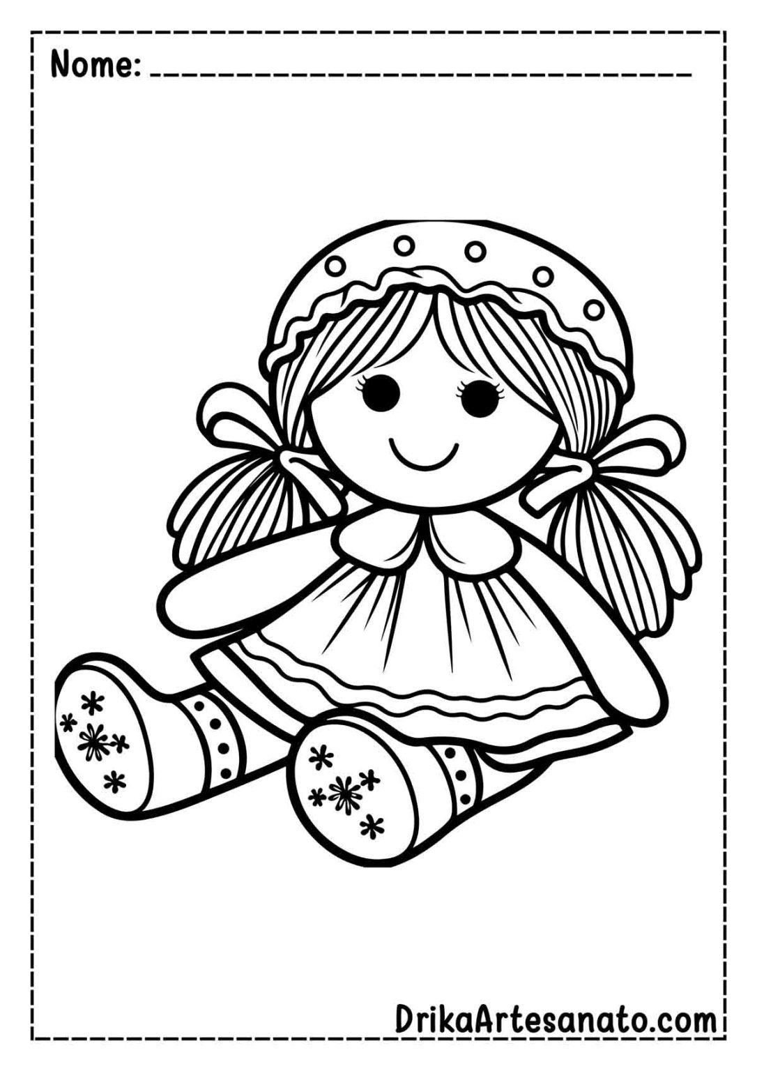 50 Desenhos de Boneca para Colorir Grátis em PDF