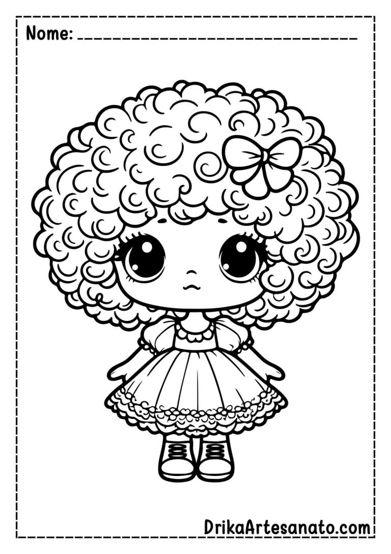 50 Desenhos de Boneca para Colorir Grátis em PDF