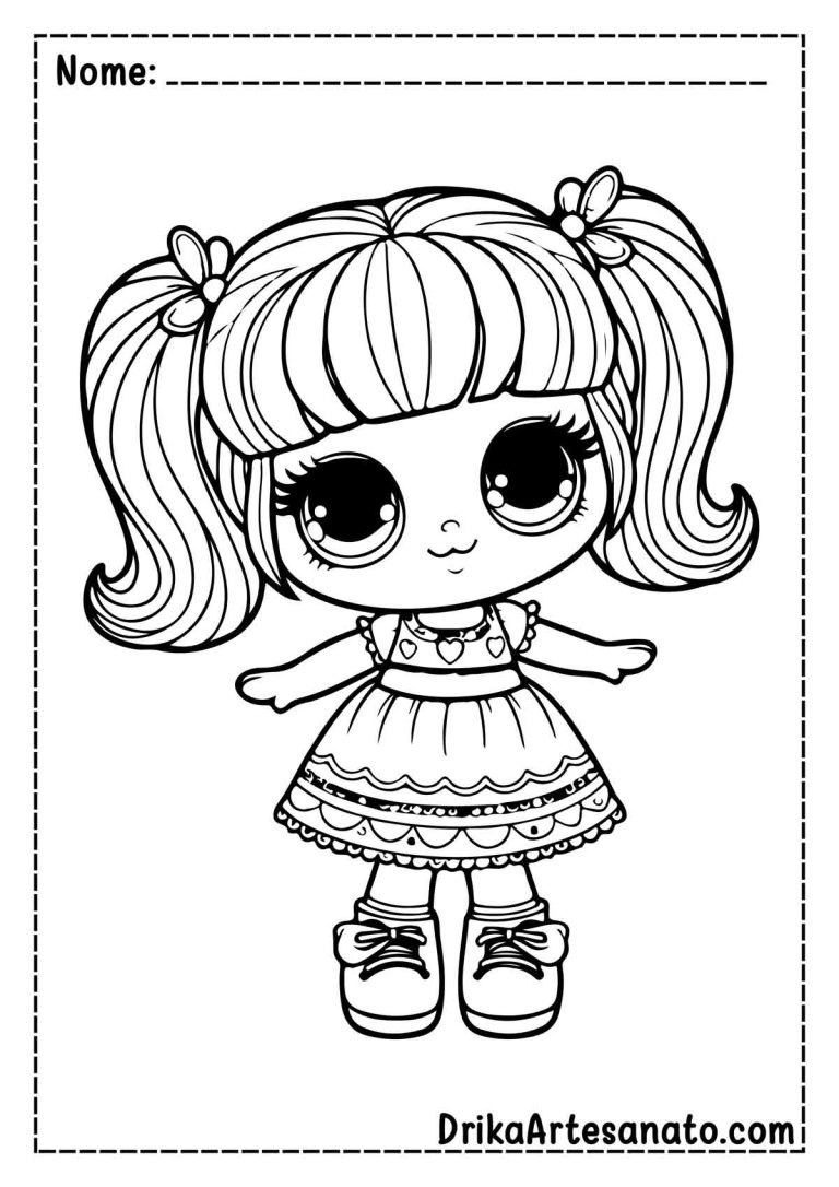50 Desenhos de Boneca para Colorir Grátis em PDF