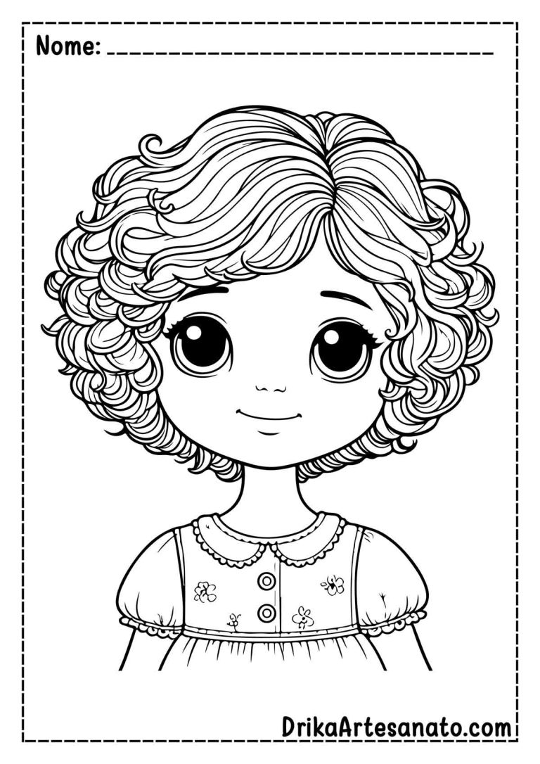 50 Desenhos de Boneca para Colorir Grátis em PDF