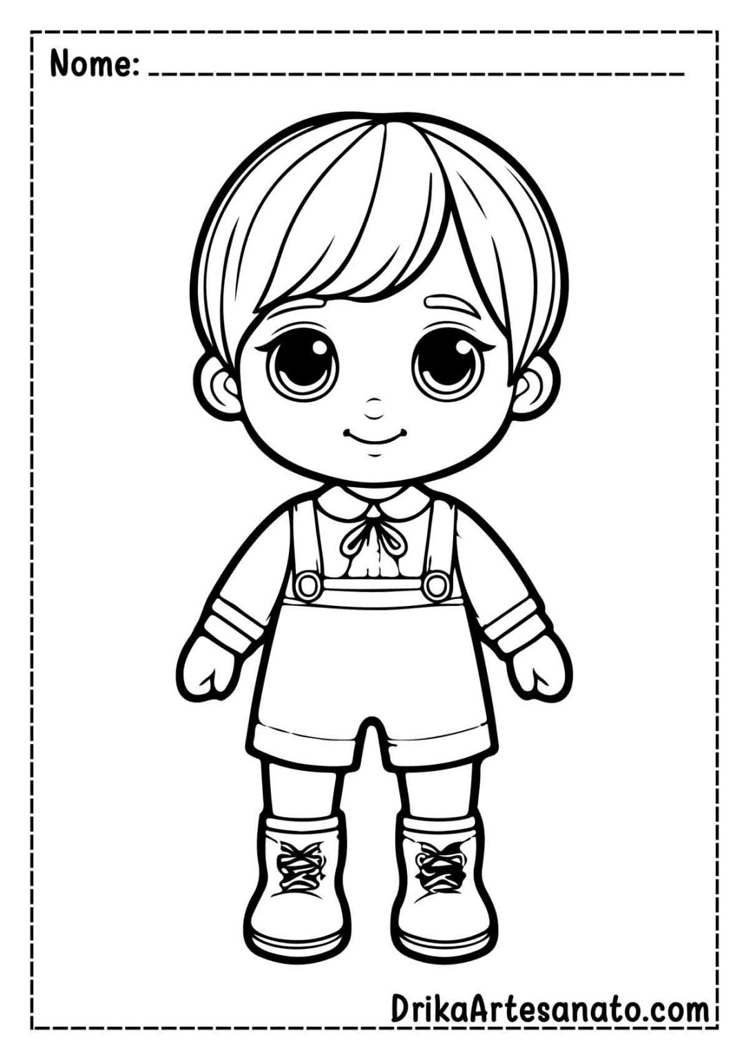 50 Desenhos de Boneca para Colorir Grátis em PDF