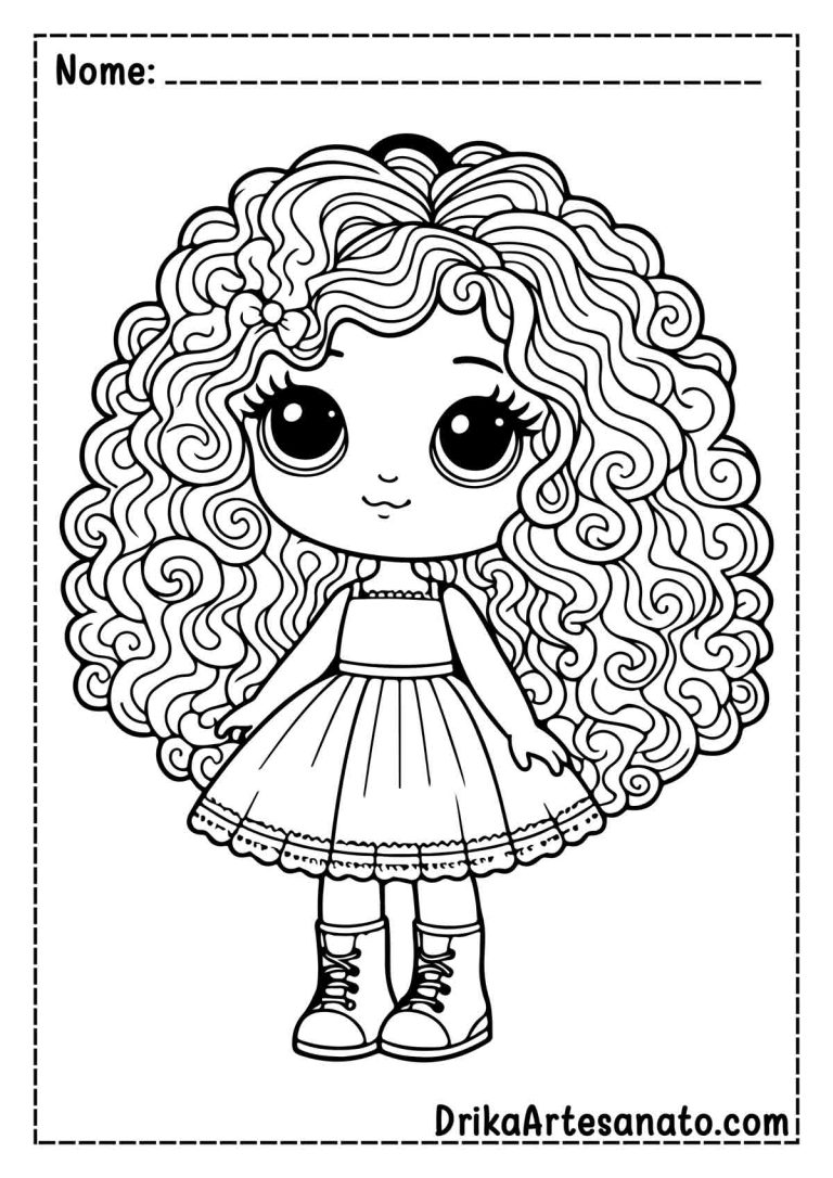 50 Desenhos de Boneca para Colorir Grátis em PDF