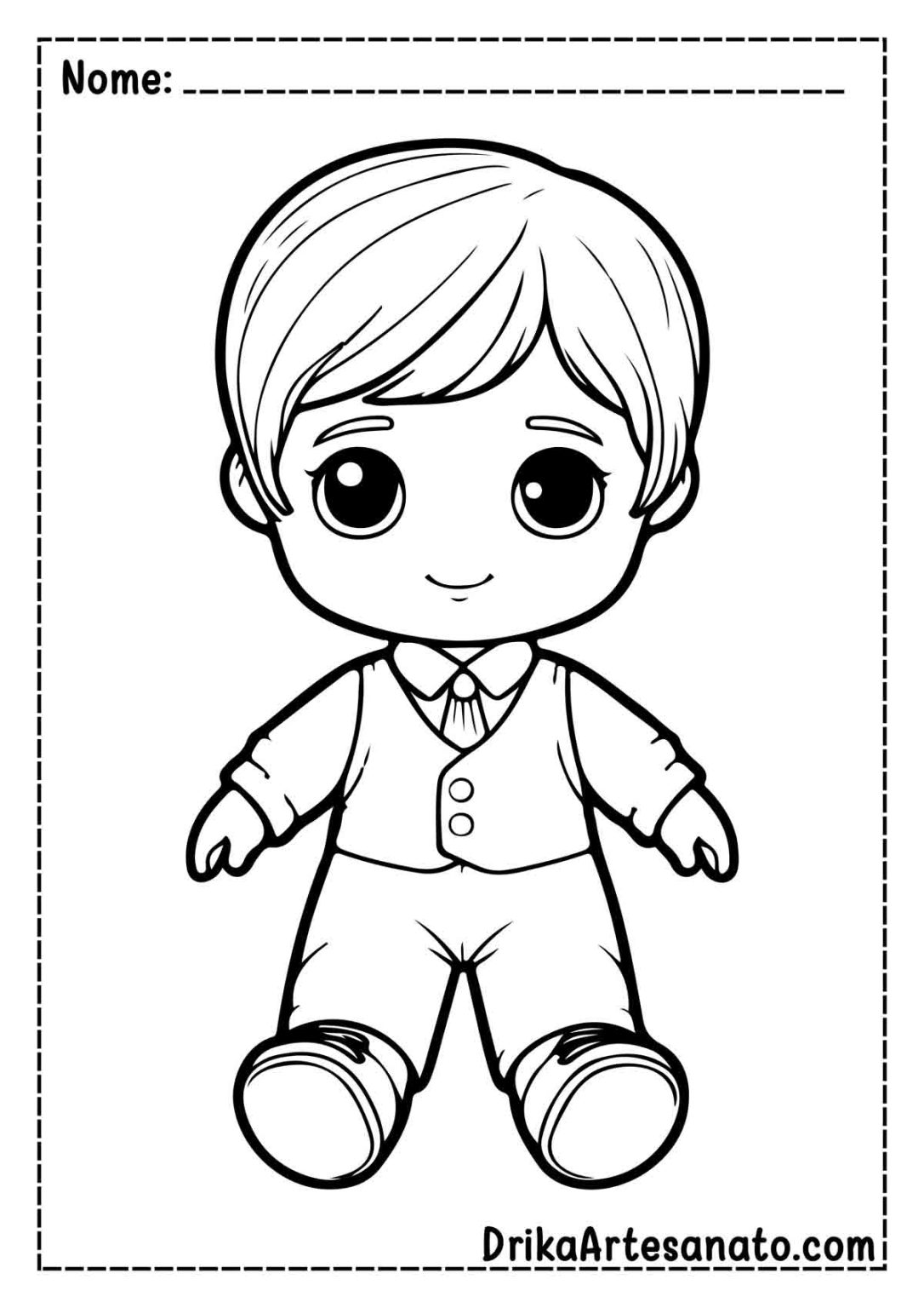 50 Desenhos de Boneca para Colorir Grátis em PDF