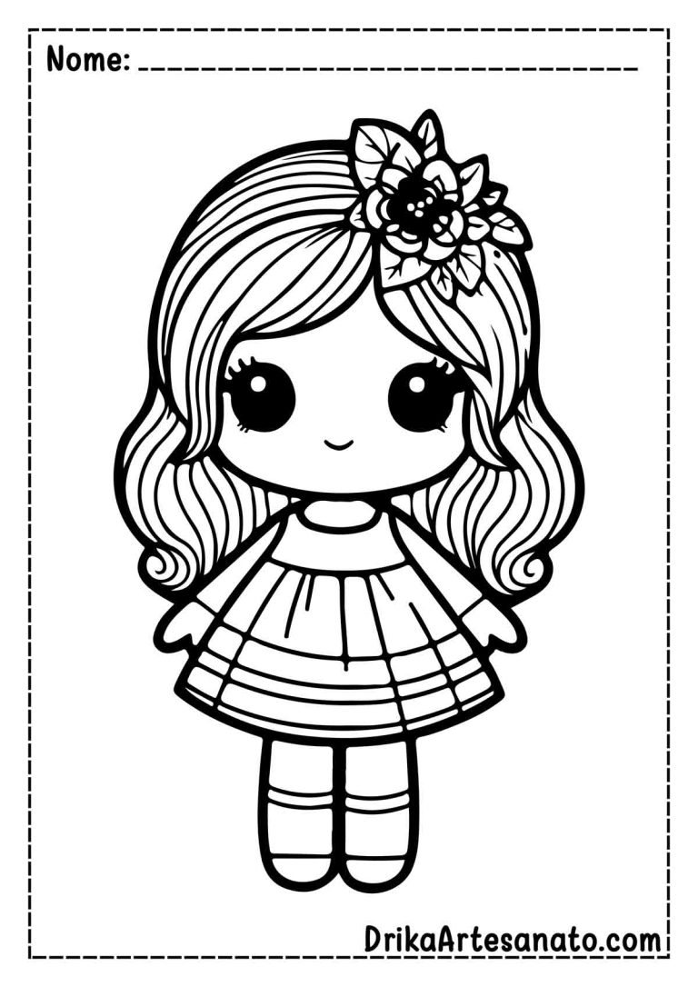50 Desenhos de Boneca para Colorir Grátis em PDF