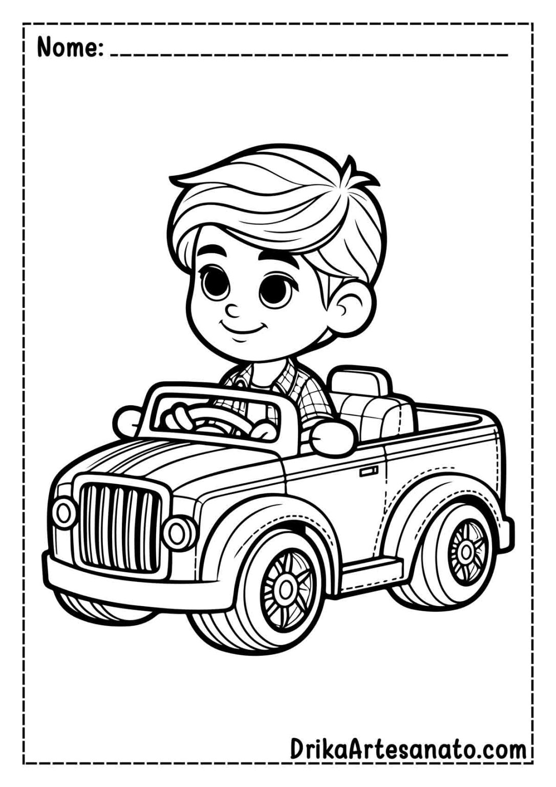 50 Desenhos de Carro para Colorir Grátis em PDF