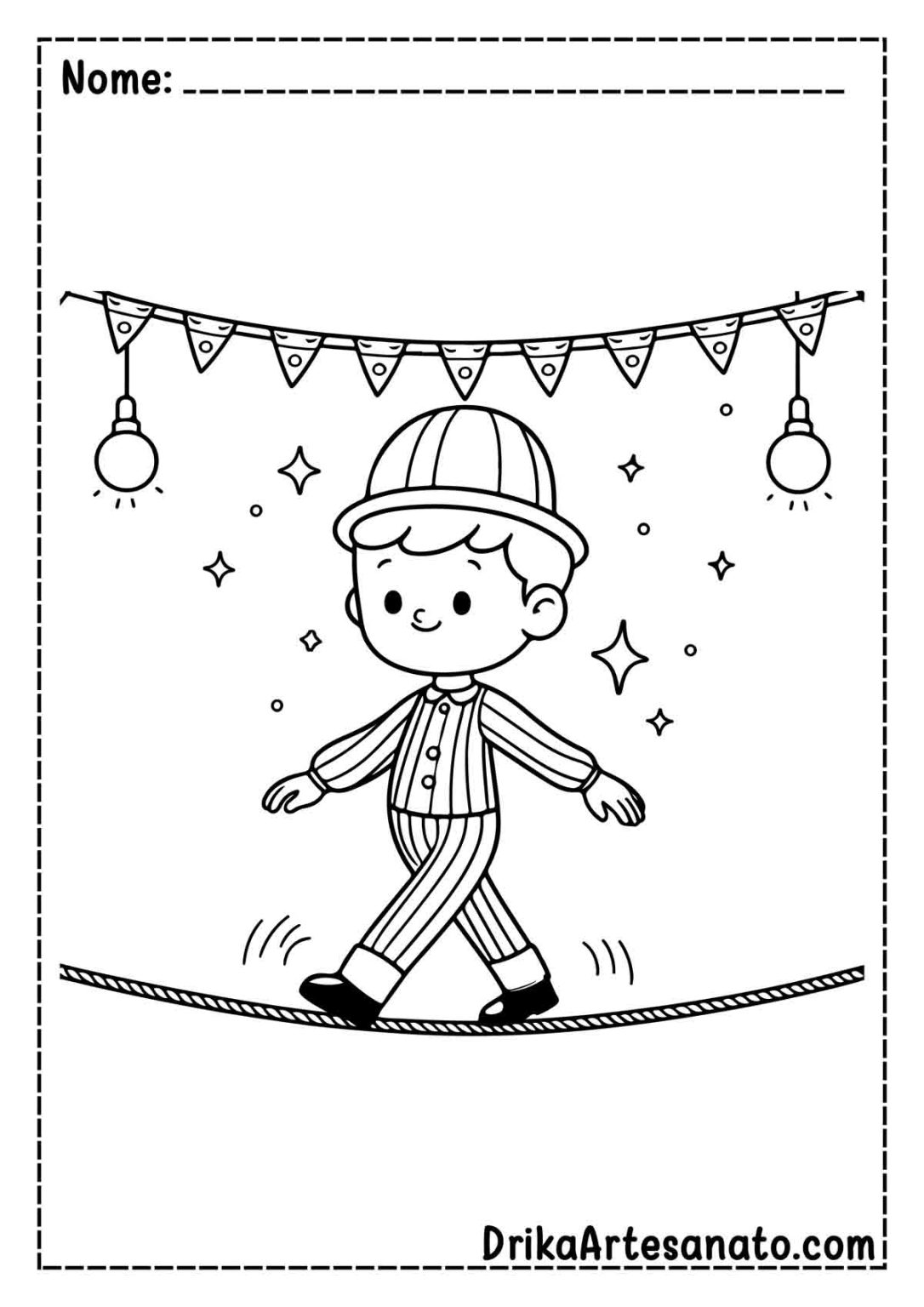 50 Desenhos de Circo para Colorir Grátis em PDF