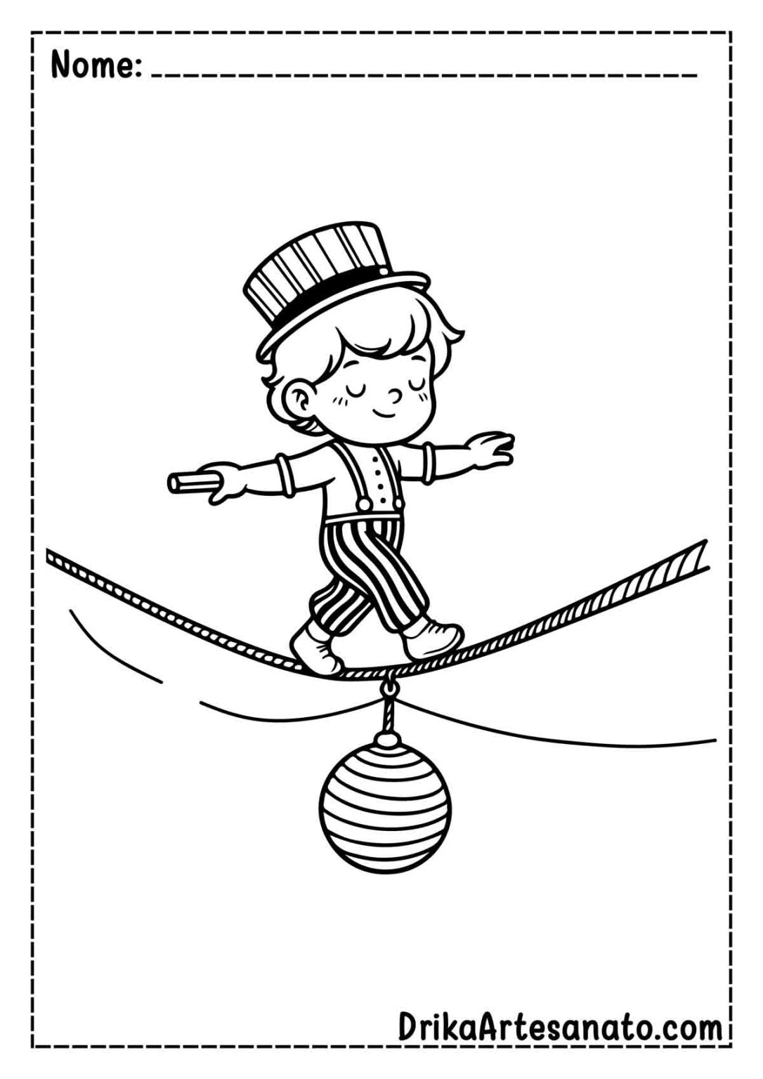 50 Desenhos de Circo para Colorir Grátis em PDF