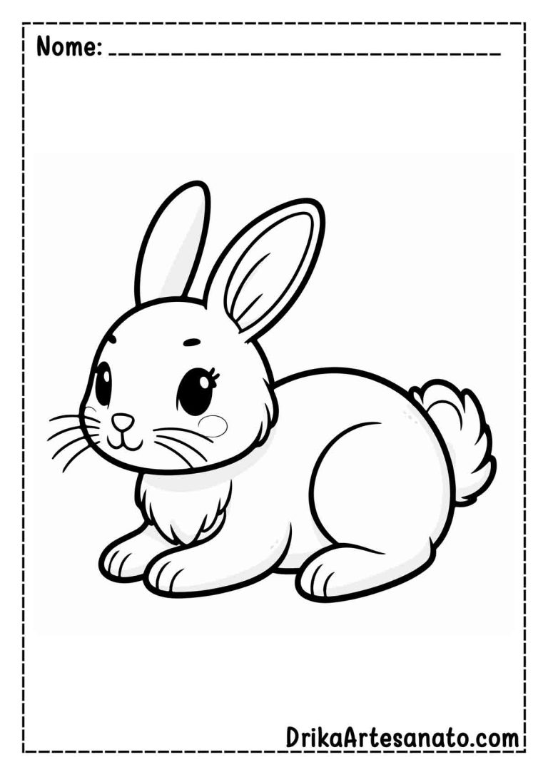 50 Desenhos de Coelho da Páscoa para Colorir Grátis em PDF