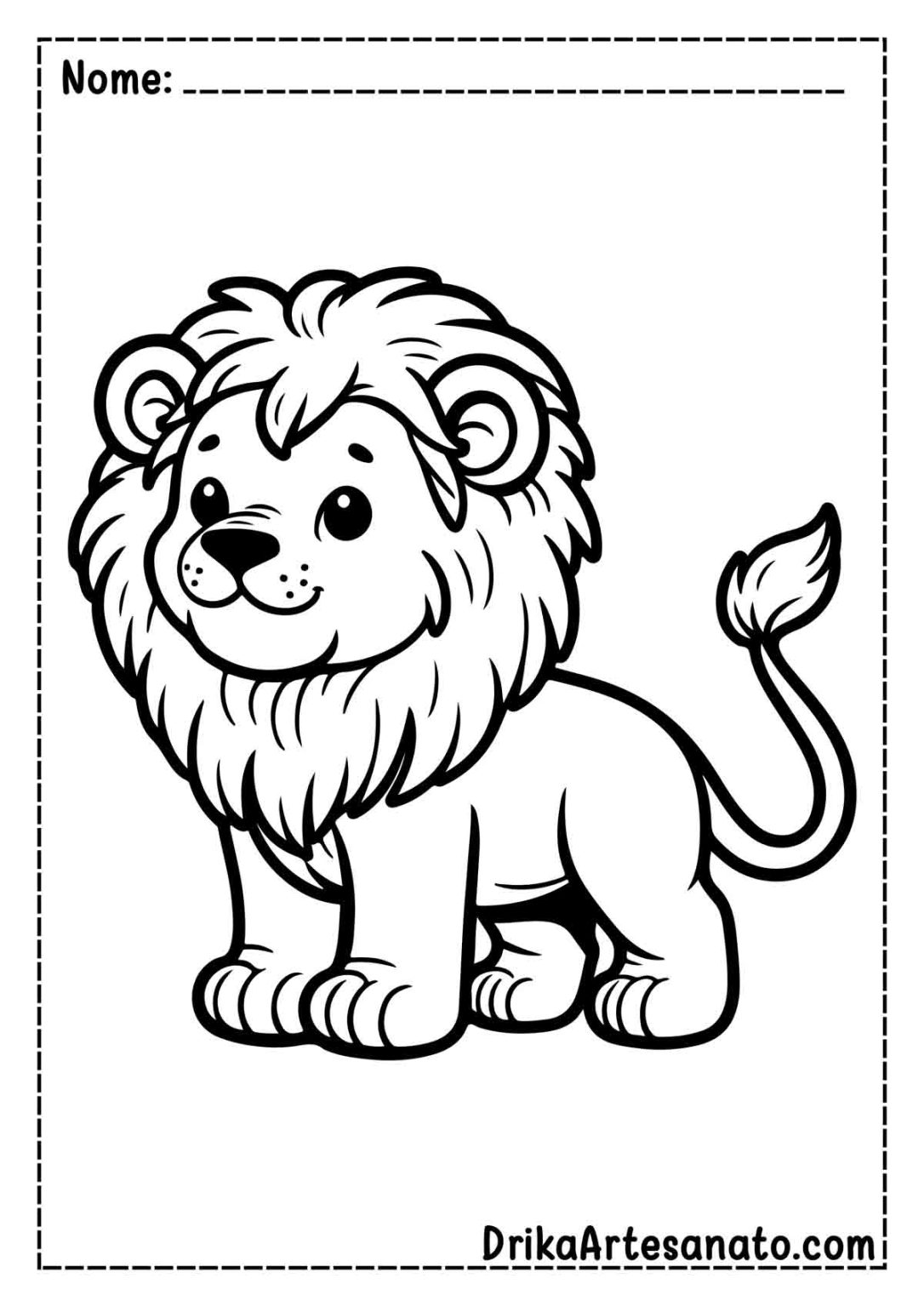 50 Desenhos de Leão para Colorir Grátis em PDF