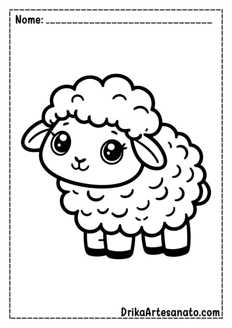 50 Desenhos de Ovelha para Colorir Grátis em PDF